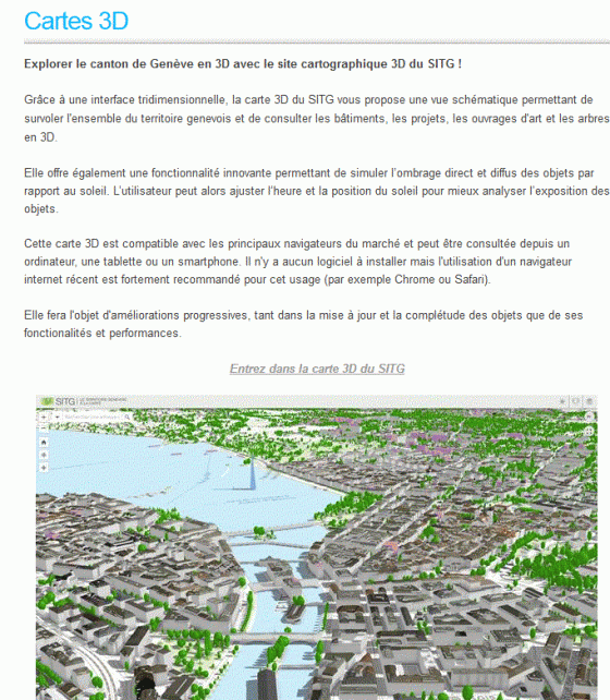 GENEVE: nouvelle carte 3D du SITG - Le Blog de Sylvie Neidinger