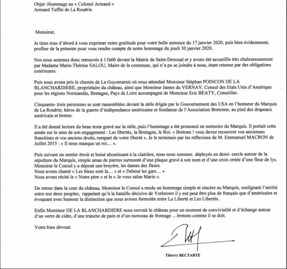 Récit et photos du bel hommage rendu au Colonel Armand TUFFIN, Marquis ...