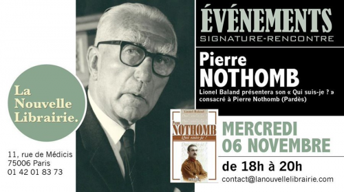 Lionel Baland en dédicace le 6 novembre 2019 à La Nouvelle Librairie à ...