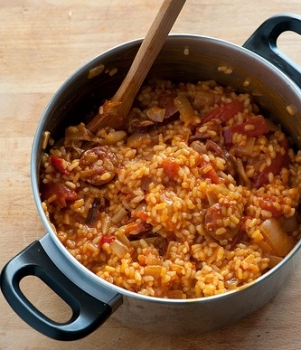 Riz à la portugaise : tisanes et cuisine plaisir